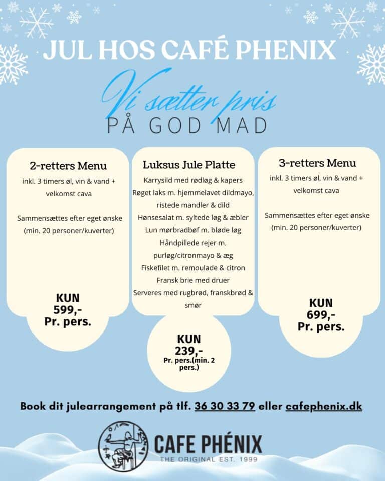 Jule menu – Cafe Phenix